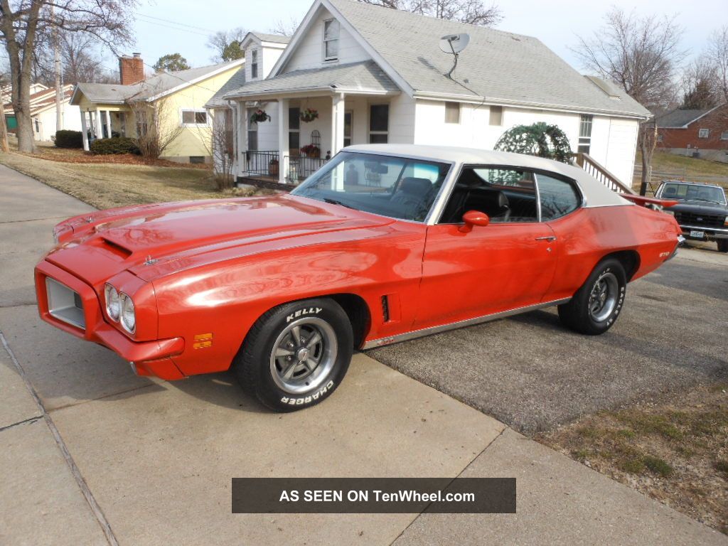 1972 Pontiac Gto Gto Sundance Orange W / White Top W / Build Sheet A ...