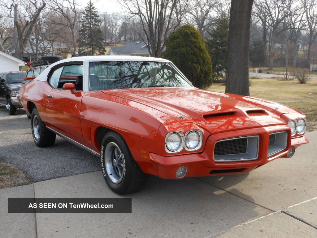 1972 Pontiac Gto Gto Sundance Orange W / White Top W / Build Sheet A ...