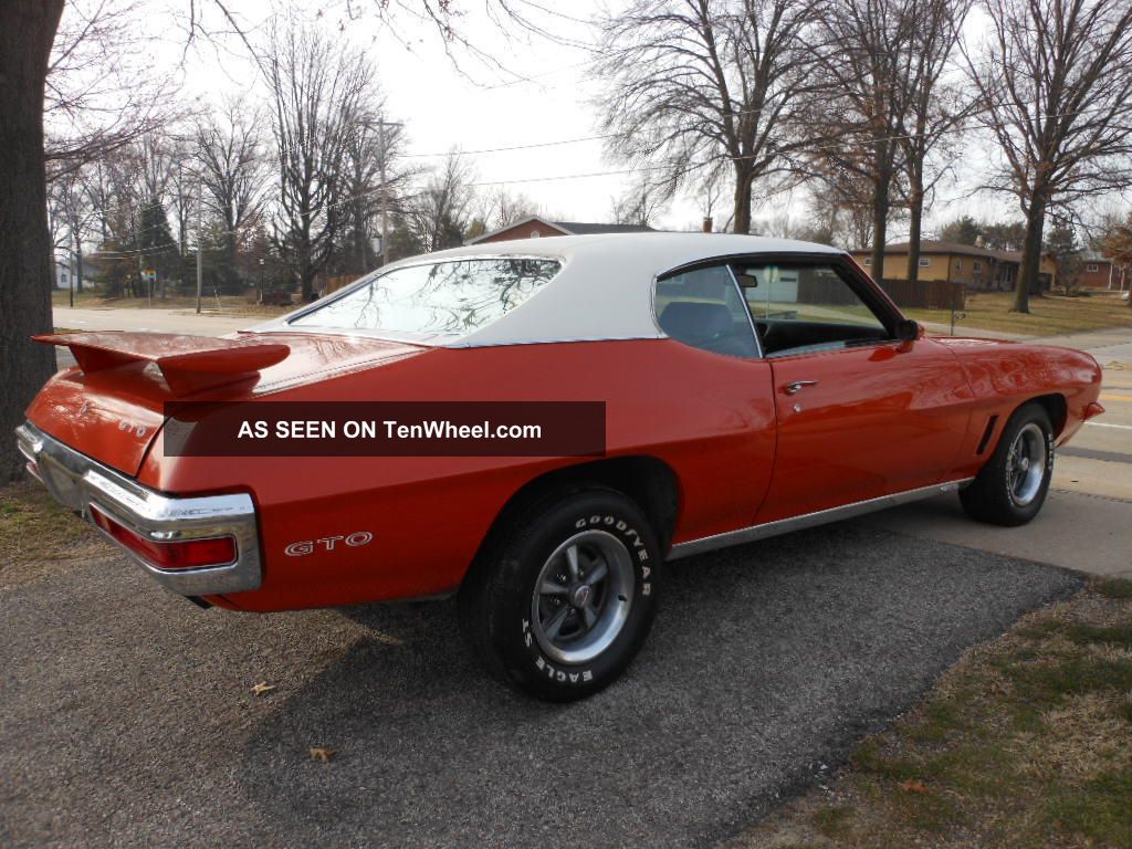 1972 Pontiac Gto Gto Sundance Orange W / White Top W / Build Sheet A ...