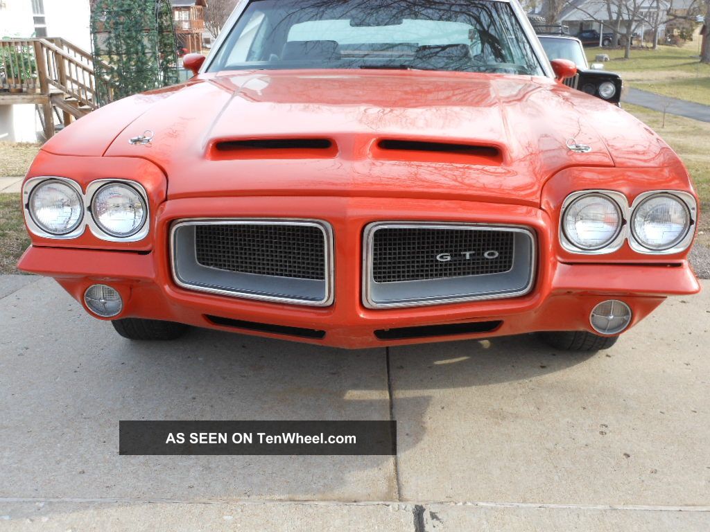 1972 Pontiac Gto Gto Sundance Orange W / White Top W / Build Sheet A ...