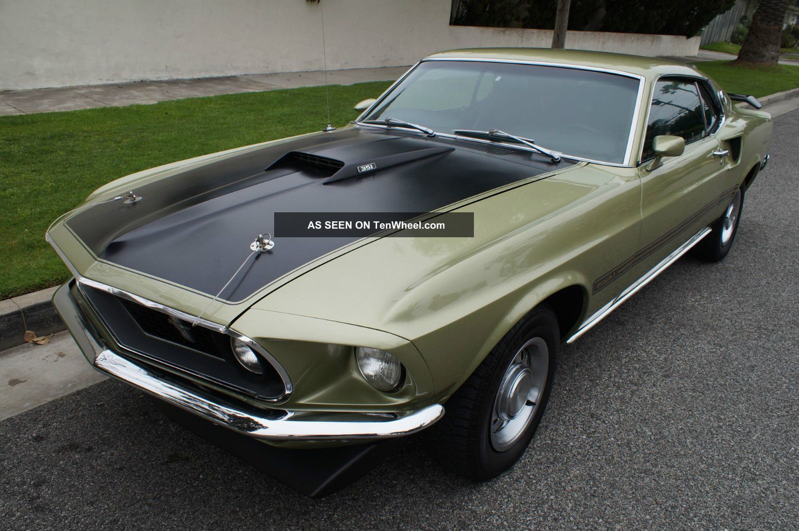 1969 Mach 1 Fastback Orig Lime Gold Color Ac Ps Pb No Rust Marti Report ...