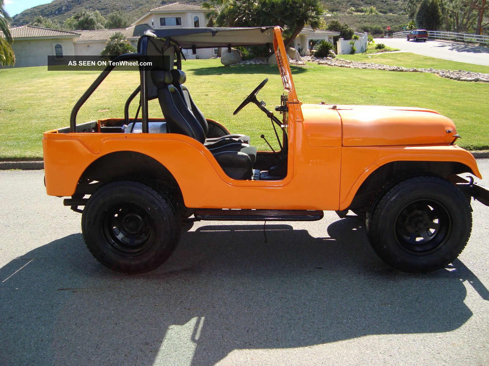 Classic 1965 Willys Military Jeep Cj5 4x4 Sunset Orange Paint Rock Crawler