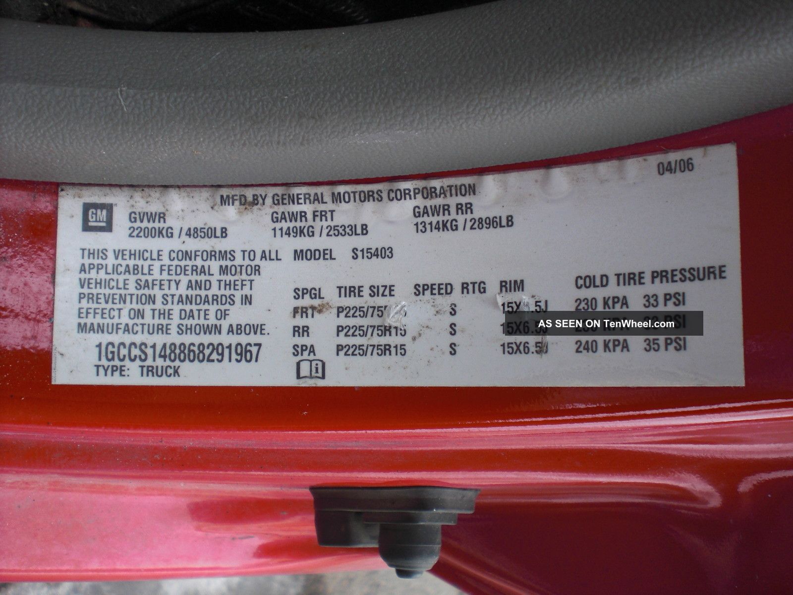 2006 Chevrolet Colorado 4x2 With 2. 8 Liter Motor And 5 Speed Transmission