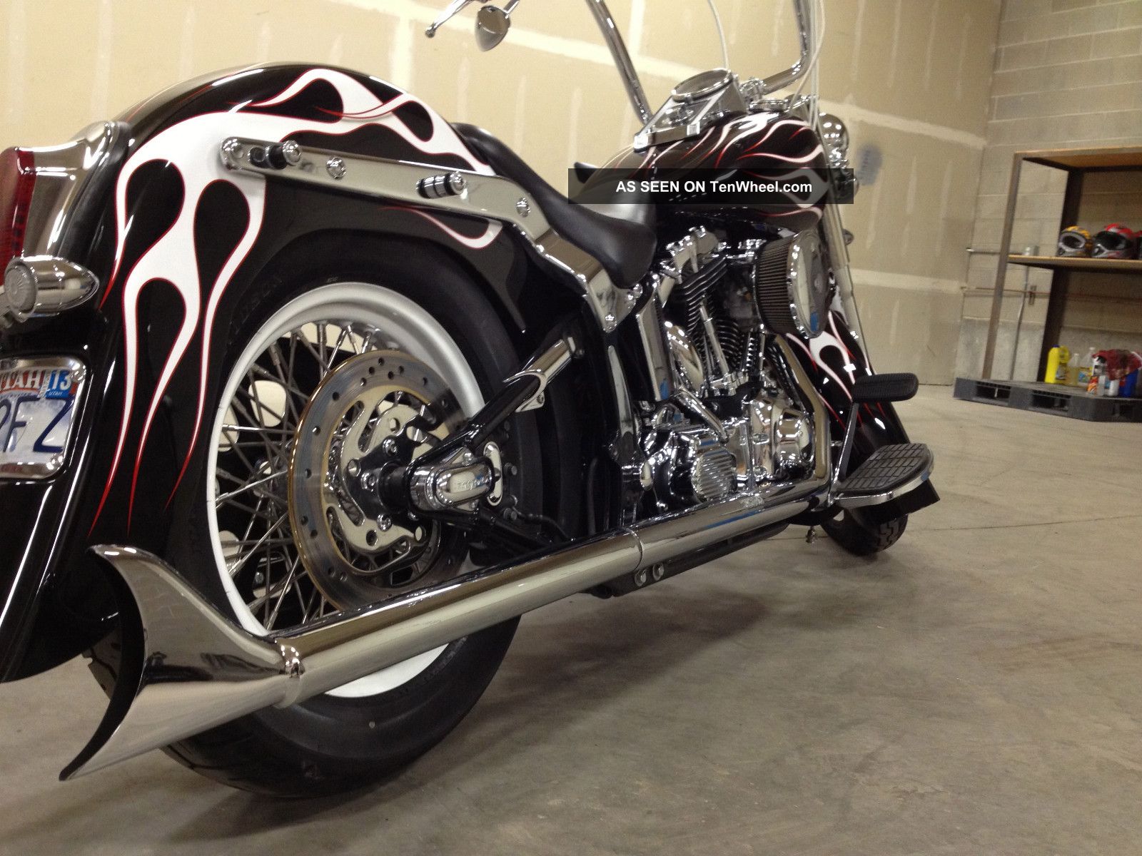 2004 Harley Davidson Heritage Softail Classic (flstc) Custom Paint Flames