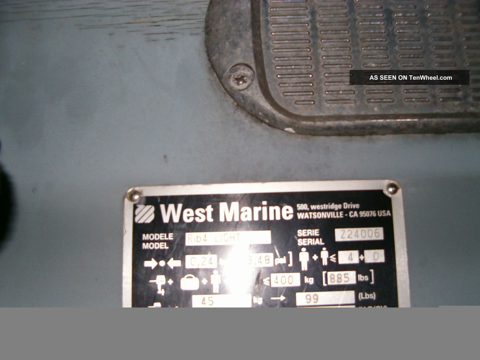 2006 West Marine Zodiac Rib 4 Light