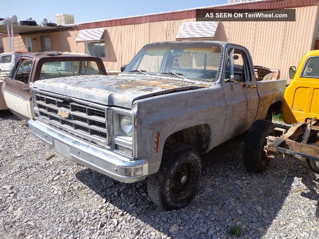 4x4 Short Bed 1979 Chevy, Gmc Rust Pick Up Truck, Rat Rod