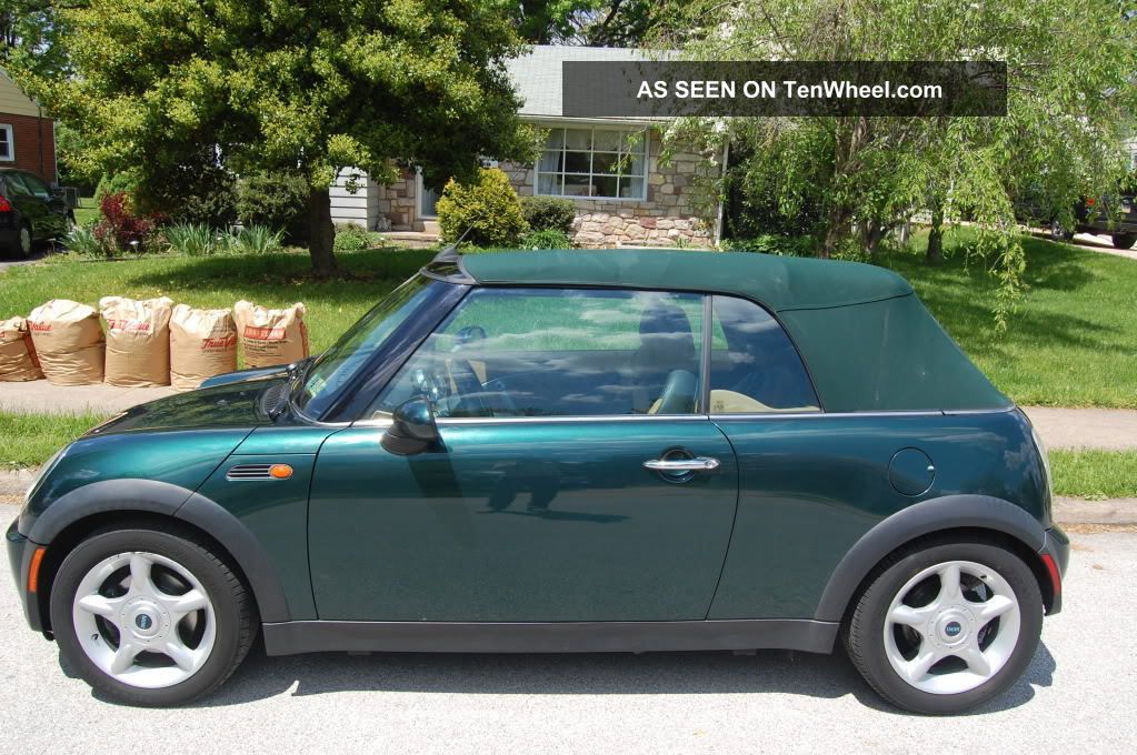 Automatic 2005 British Green Mini Cooper Convertible