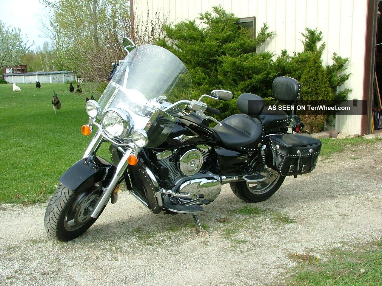 2003 Kawasaki Vn1600a Black In Color, Many Extras