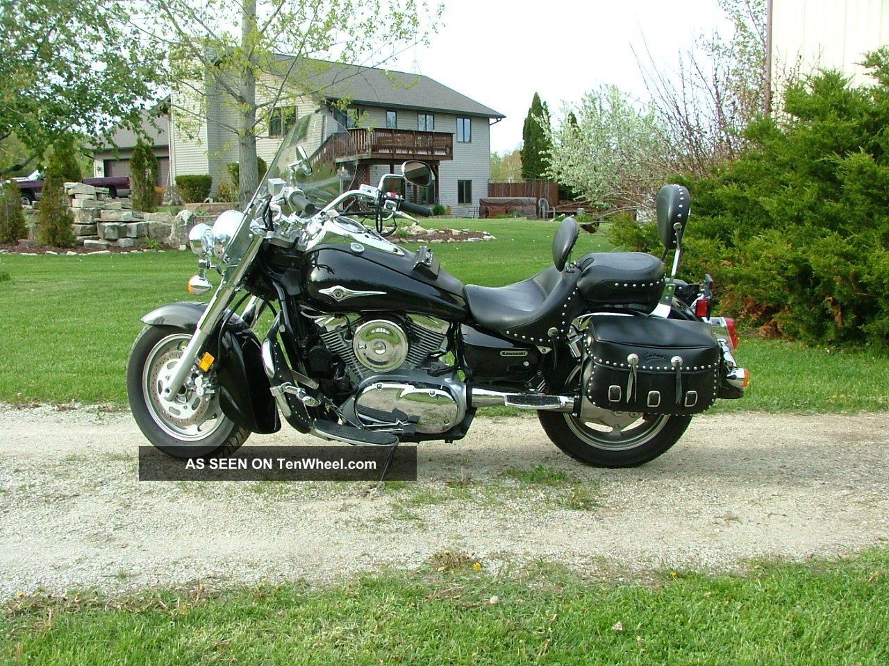 2003 Kawasaki Vn1600a Black In Color, Many Extras