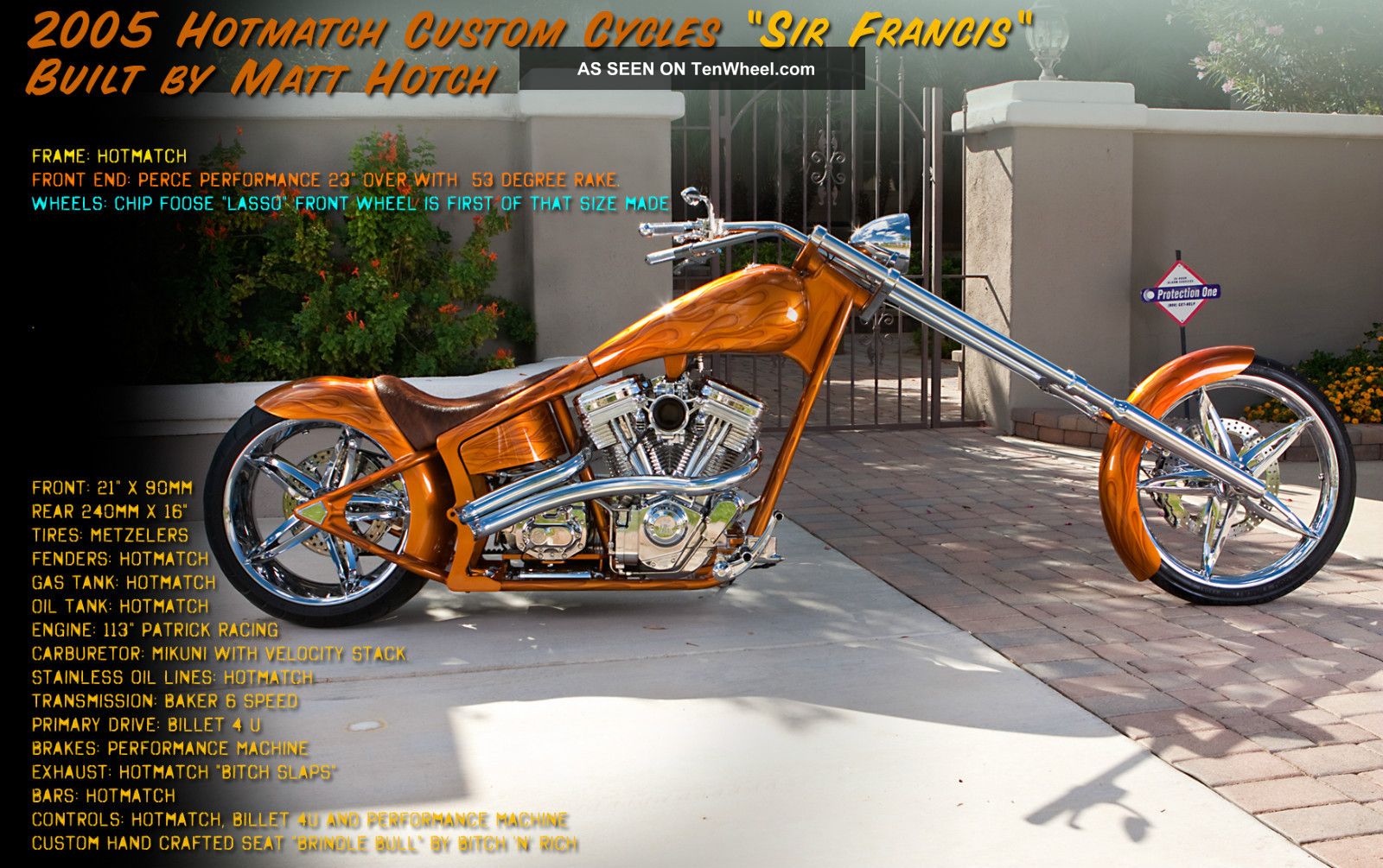 2005 " Sir Francis " By Matt Hotch Chopper Patrick Racing 114cu