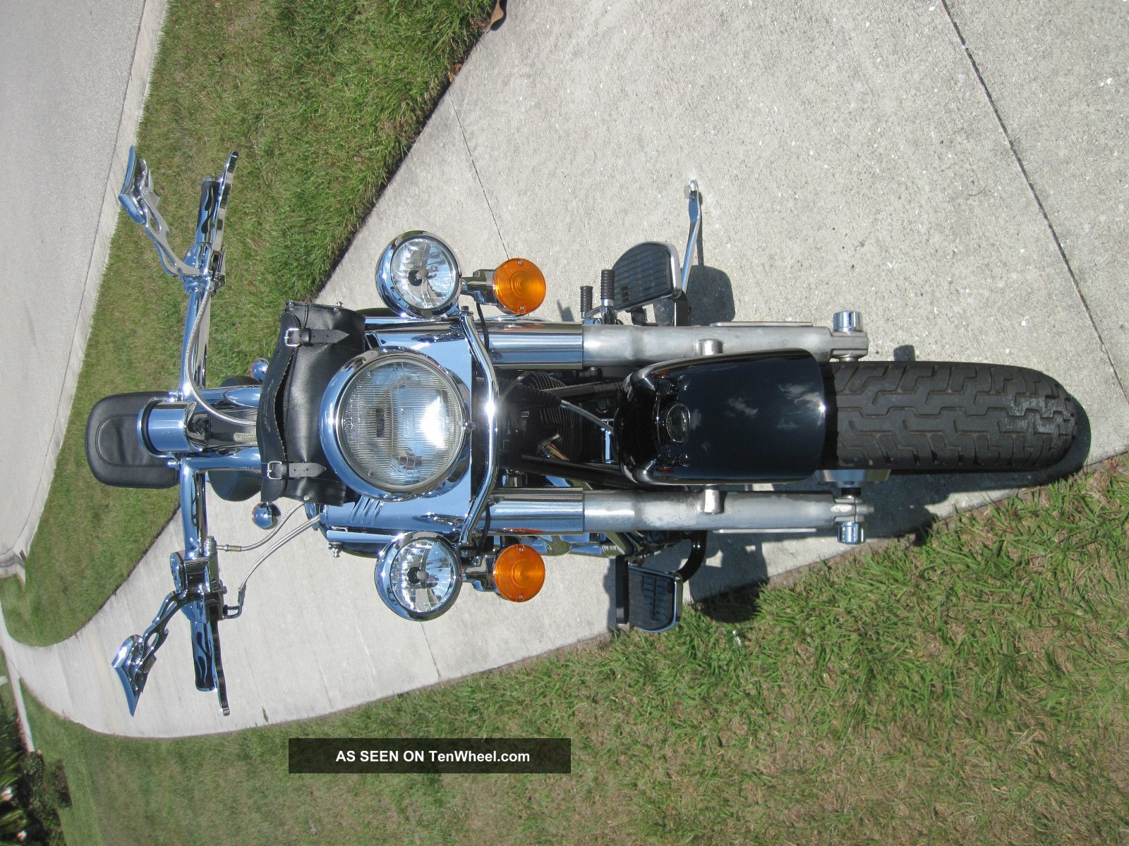 Black 2001 Harley Davidson, Fatboy, Flstf, Cruiser, Street Bike