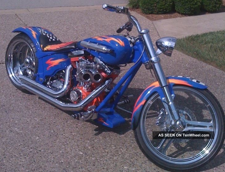 2010 Lightning Chopper Motorcycle With Nos $52k Invested Harley Quality