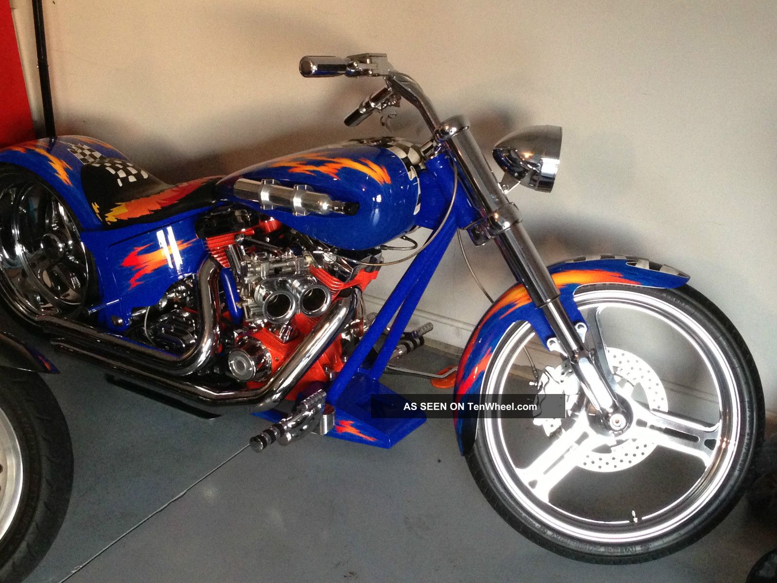 2010 Lightning Chopper Motorcycle With Nos $52k Invested Harley Quality