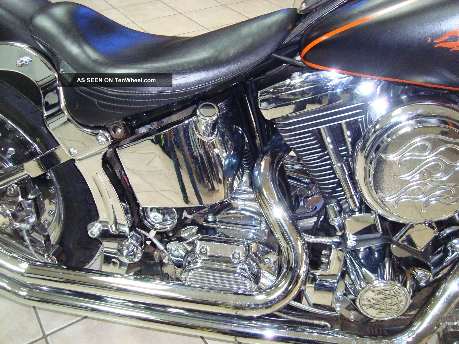 1996 96 Harley Davidson Springer Softail Fxsts Loaded With Chrome Nr