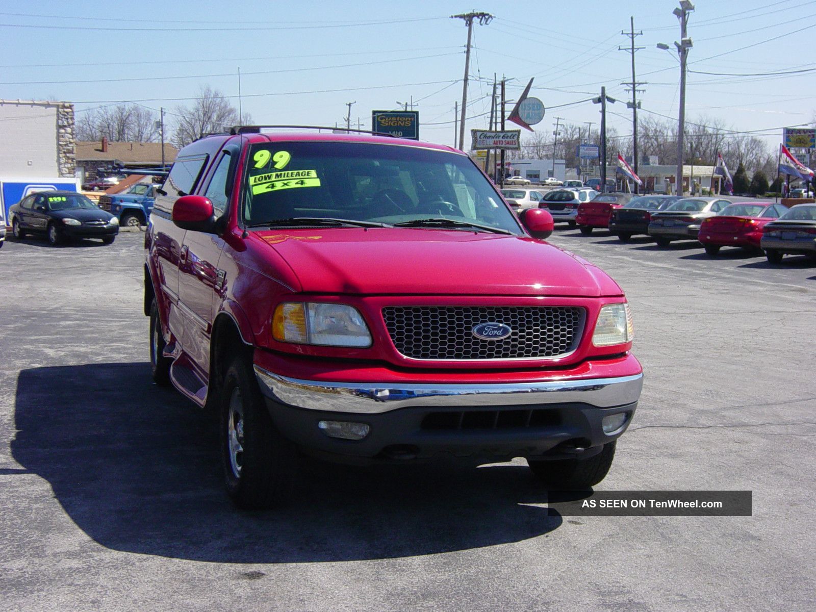 1999 Ford F - 150 Xlt Standard Cab Pickup 2 - Door 5. 4l 4x4 Bright Red