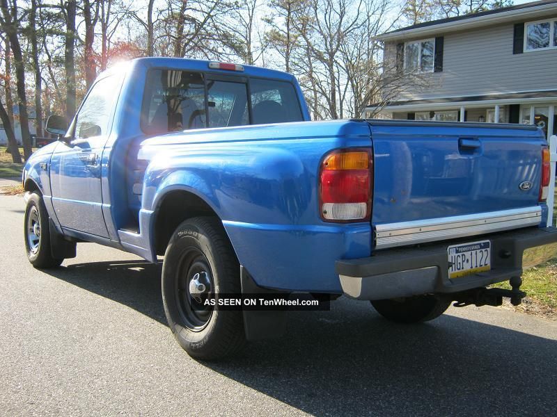 Blue 1998 Ford Ranger Xlt Standard Cab Pickup 2 - Door 2. 5l