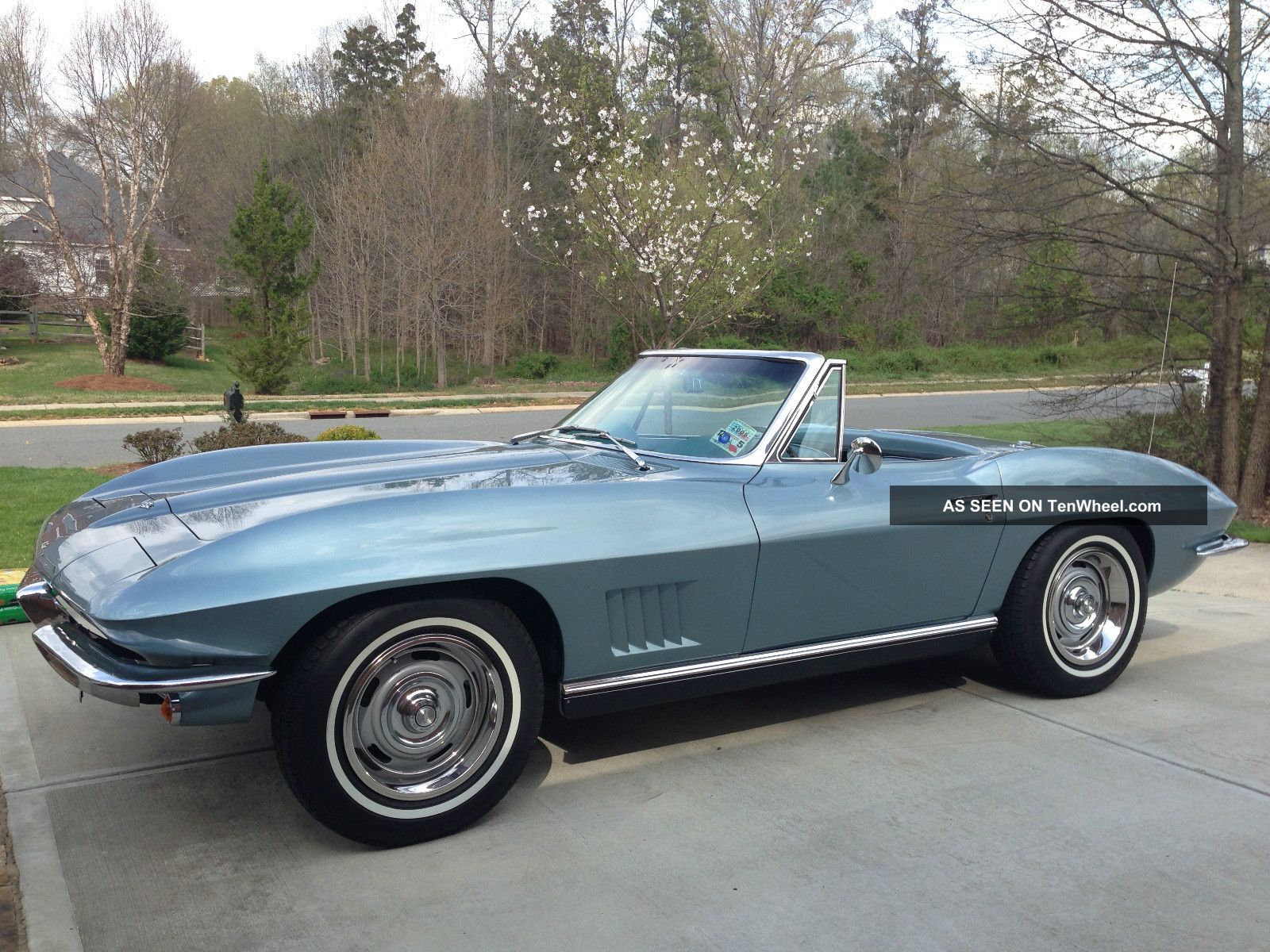 1967 Corvette Convertible Elkhart Blue - Teal Interior - Match