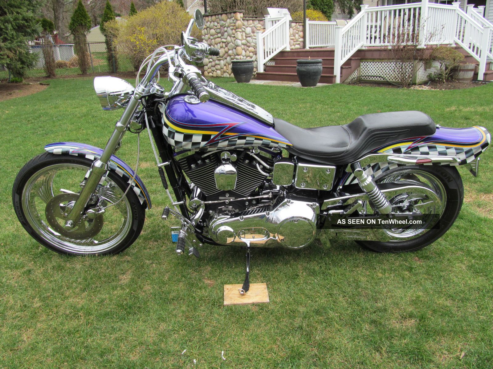 1998 Harley Davidson Dyna Wide Glide Custom Paint And Lots Of Chrome