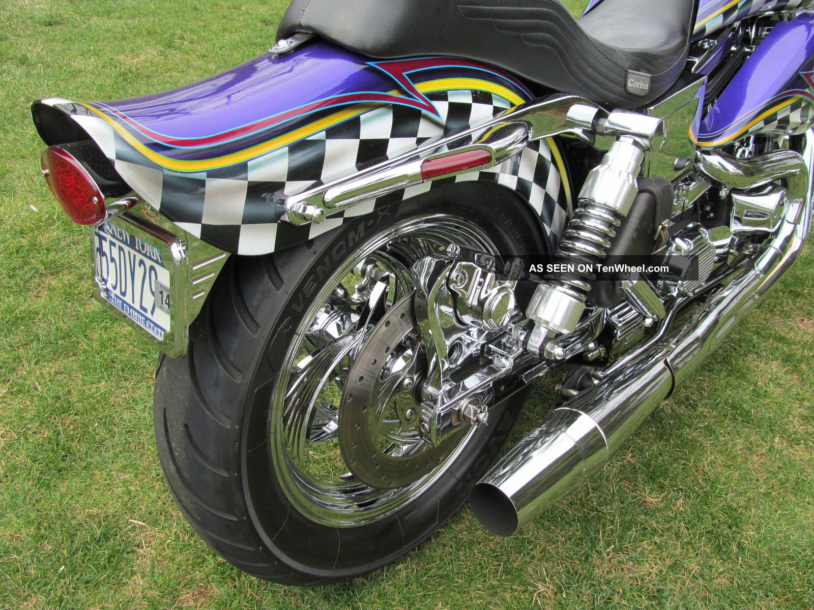 1998 Harley Davidson Dyna Wide Glide Custom Paint And Lots Of Chrome