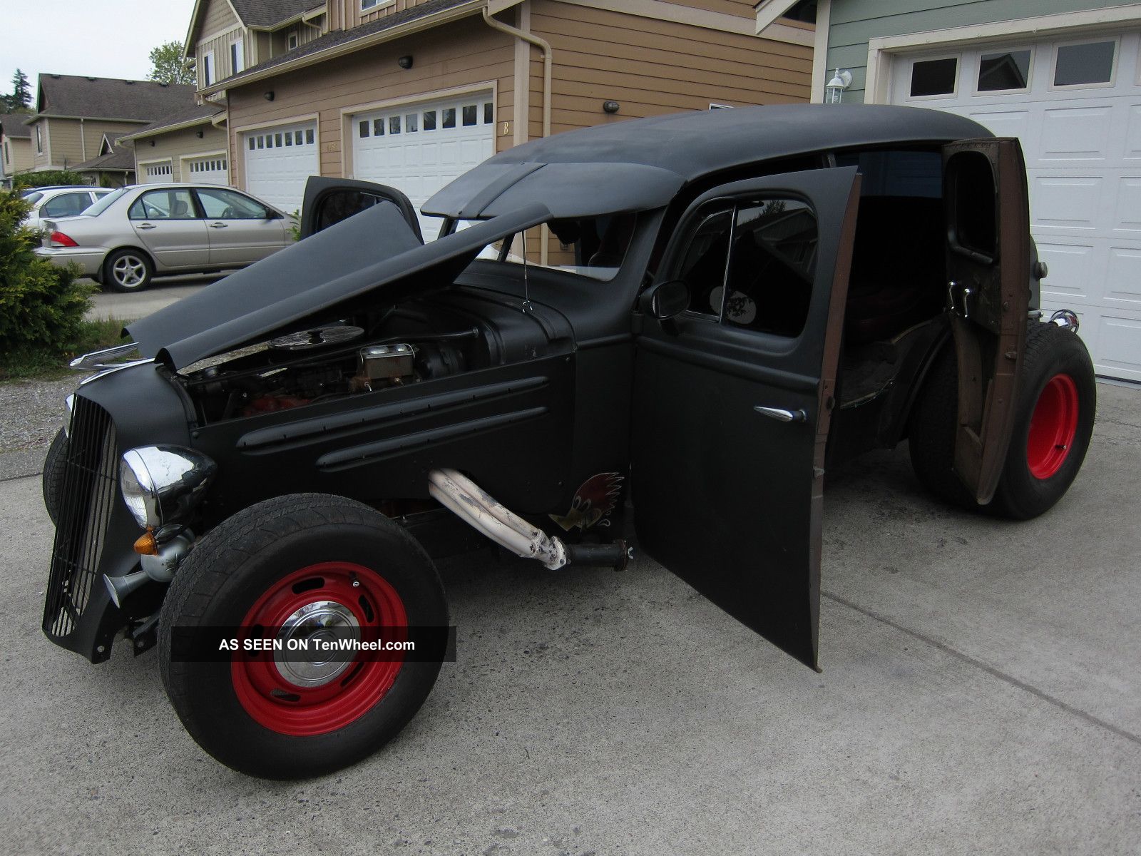 1936 Chevy V8 Suicide Ratrod Fulton Visors Kool Kustom Rat Hotrod 36 ...