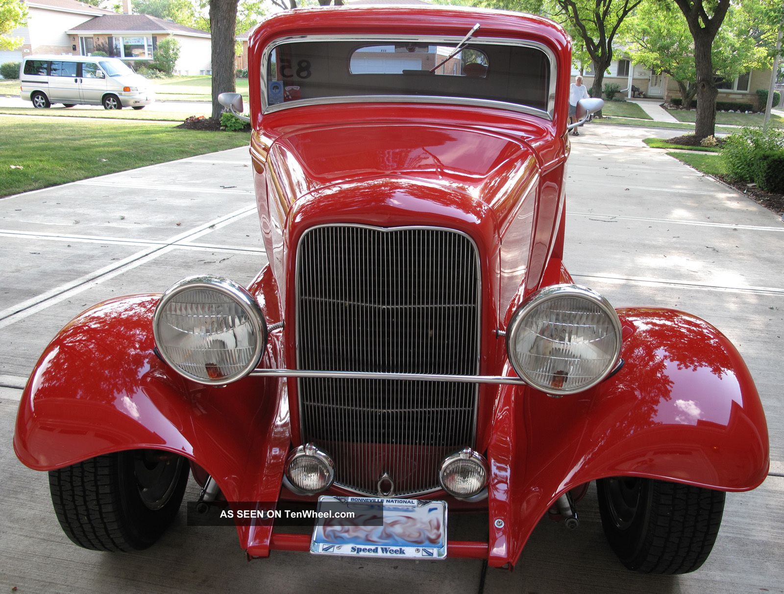 1932 Ford Red 3 Window Coupe Hot Rod