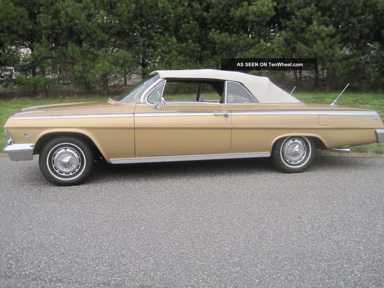 1962 Impala Sport Convertible 409 Ci Anniversary Gold 4 Speed,
