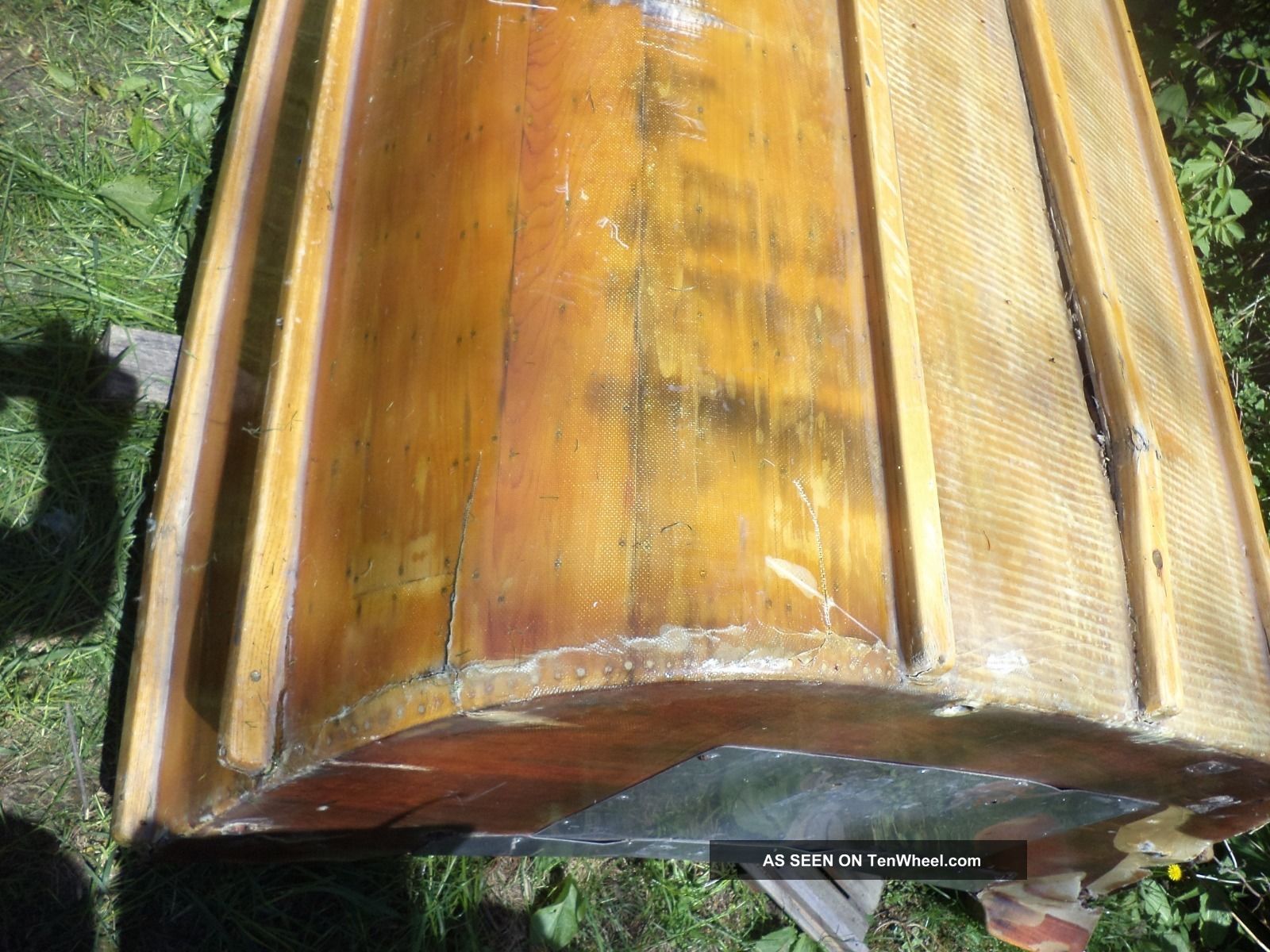 Unique Wooden Canoe Canot Roby 18 Feet Handmade White Maple Wood ...